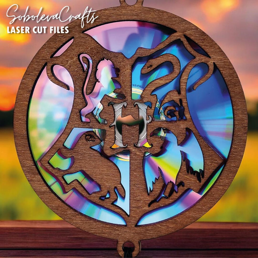 Suncatcher Digital File, Repurpose DVD, Laser Cut File - SVG, PDF - Instant Download - Etsy