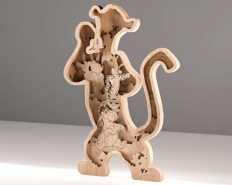 Tigger SVG, Laser Cutting File, Cartoon Multilayers Svg, Winnie SVG ...