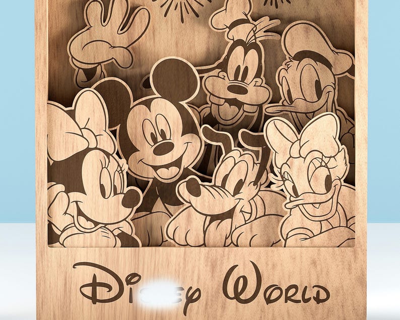 3D Layered, Laser Cut Files, Cartoon SVG, Mouse and Friends Standing ...