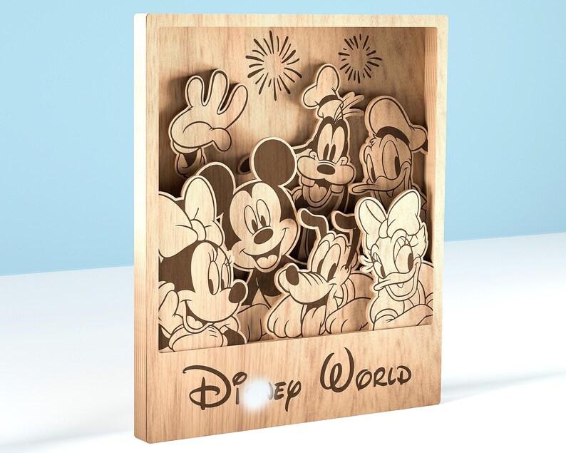 3D Layered, Laser Cut Files, Cartoon SVG, Mouse and Friends Standing ...