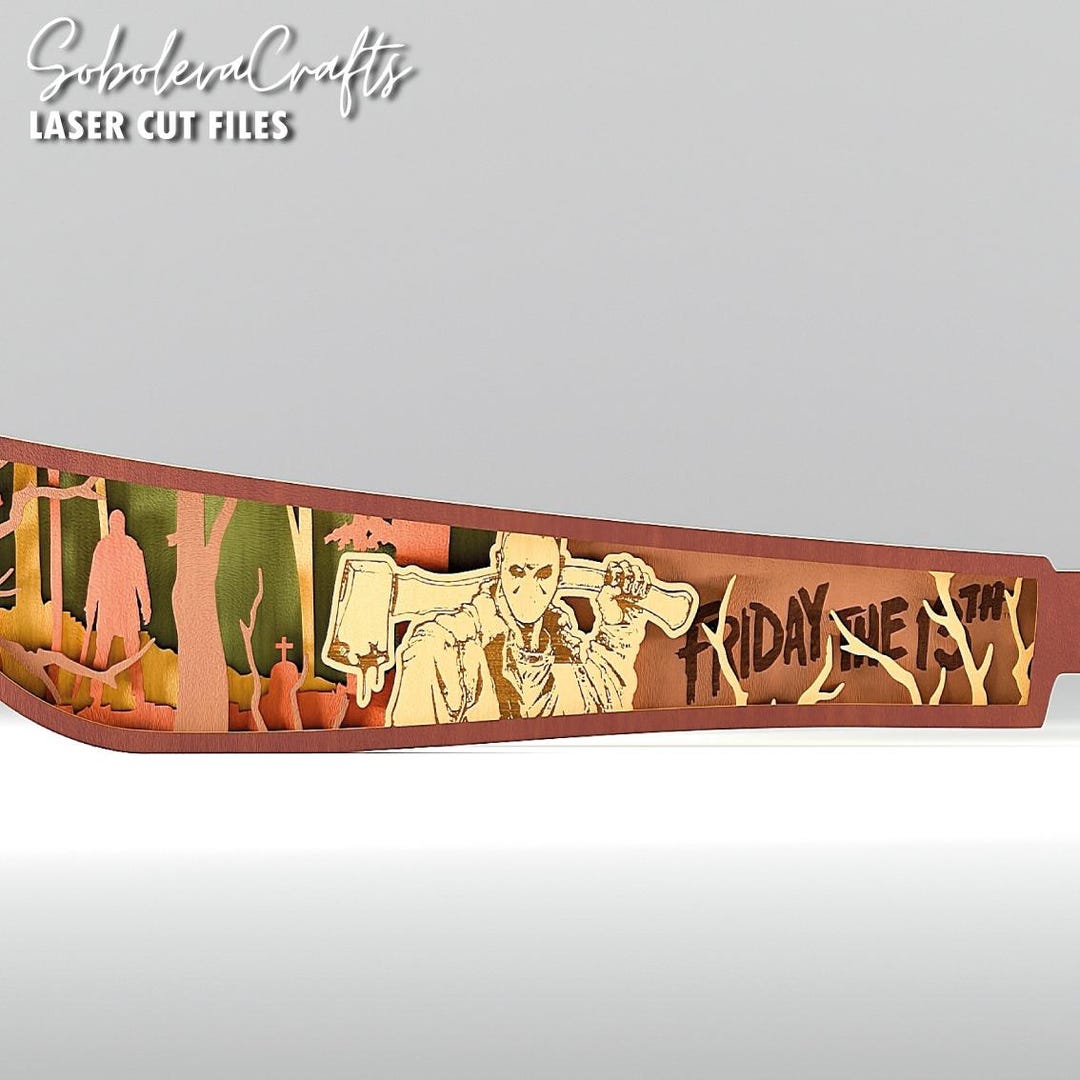 Layered Horror, Laser Cut Files, Horror Glove Layer Wooden Sign, Horror ...