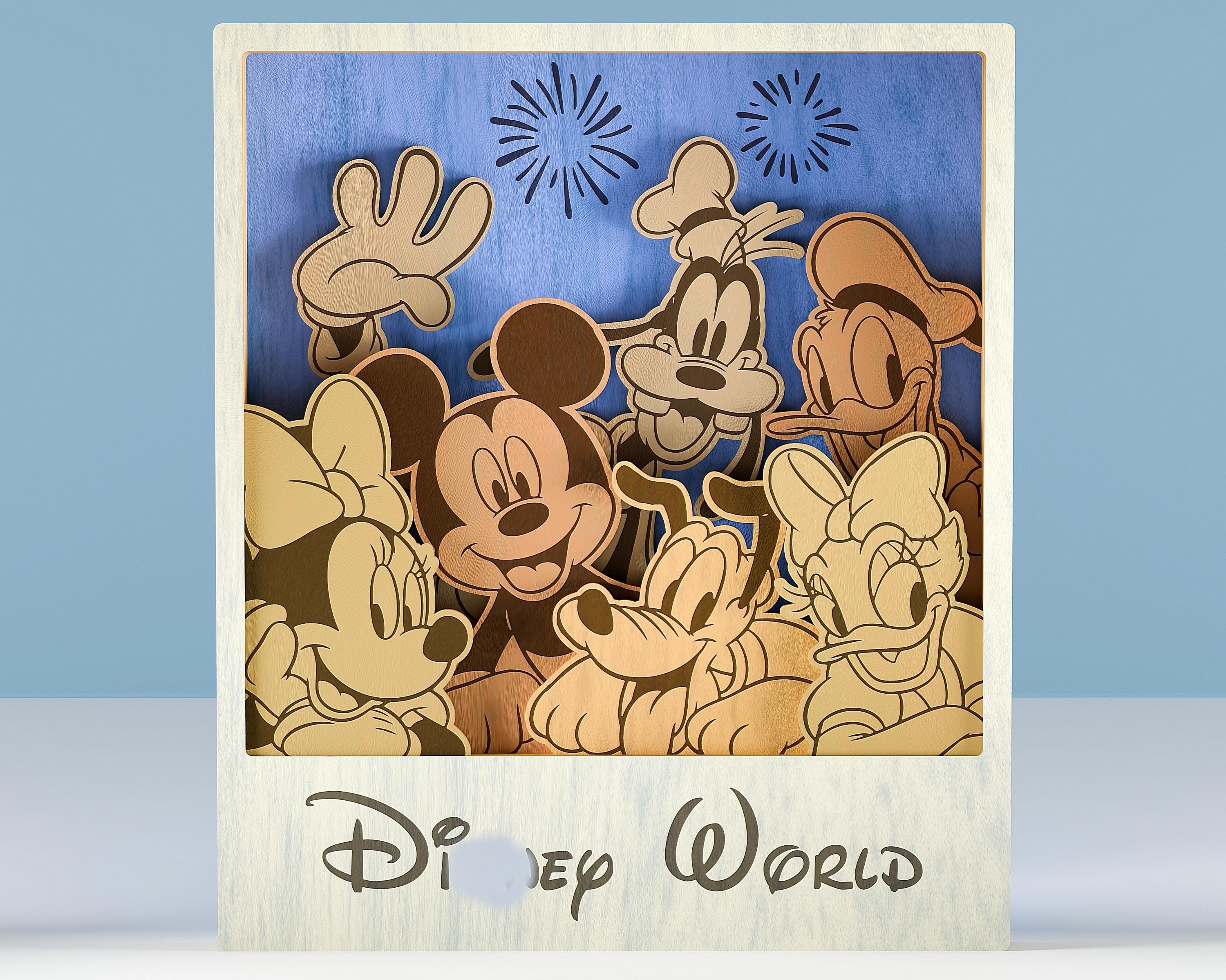 3D Layered, Laser Cut Files, Cartoon SVG, Mouse and Friends Standing ...