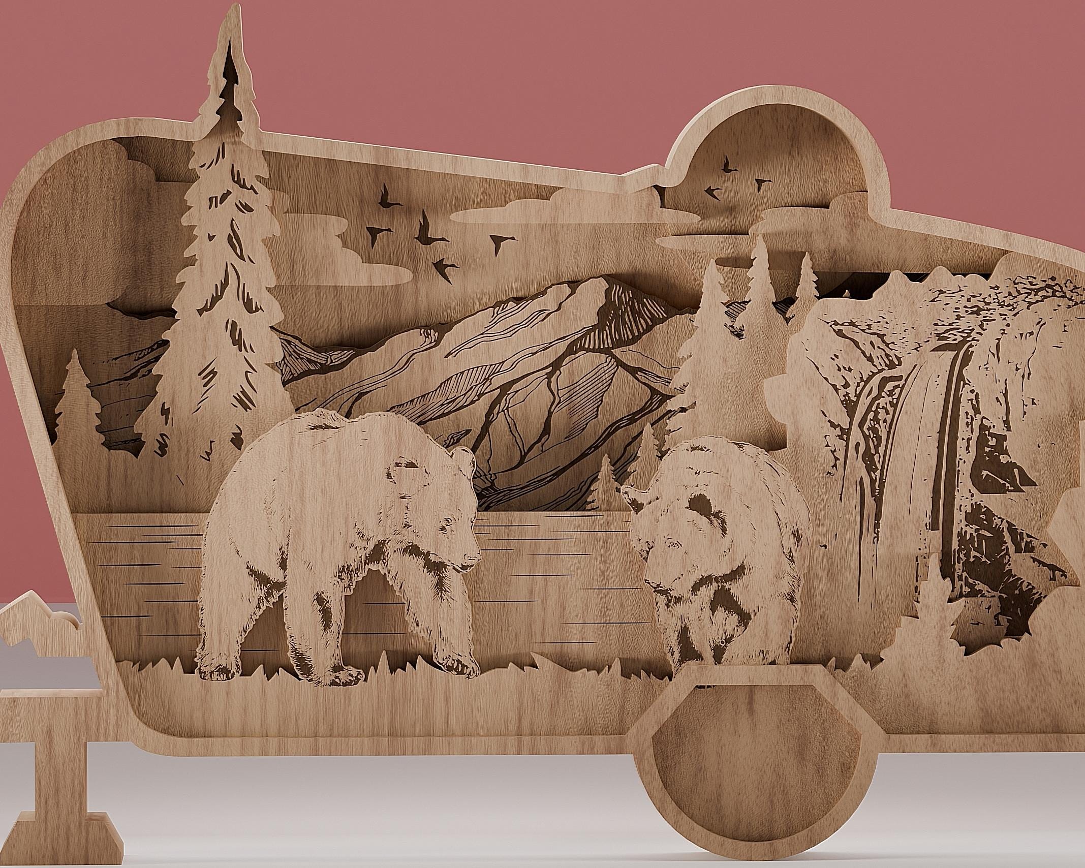 Camping Trailer SVG, Laser Cut File for Glowforge, Motorhomes, Happy ...