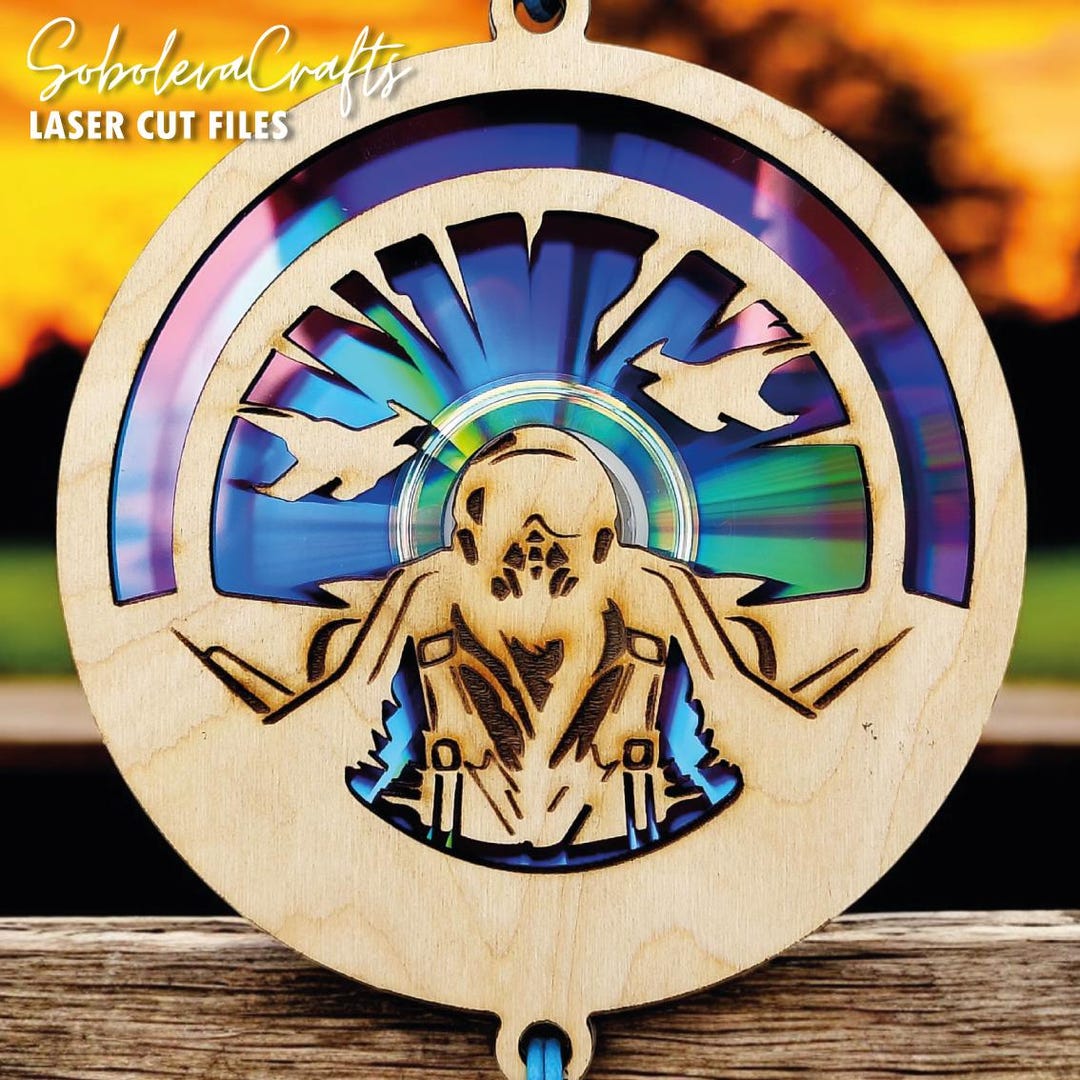 Pilot Svg, Suncatcher Digital File, Repurpose DVD, Laser Cut File - SVG, PDF - Instant Download ...