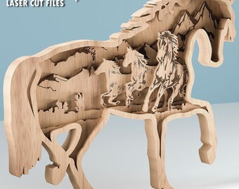 BISON Multilayer Svg, Laser Cut Files, 3D Layered Buffalo, Bison Mandala, Bull Laser Cut, Cnc ...