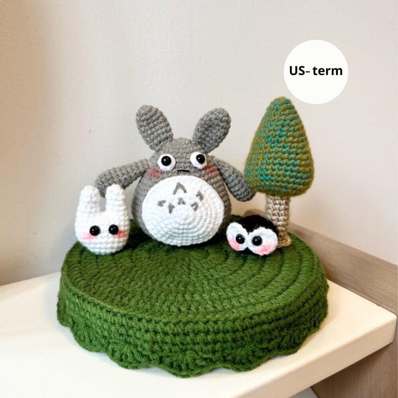 Totoro Storage Bucket Crochet Pattern Desktop Organizer With Standing ...