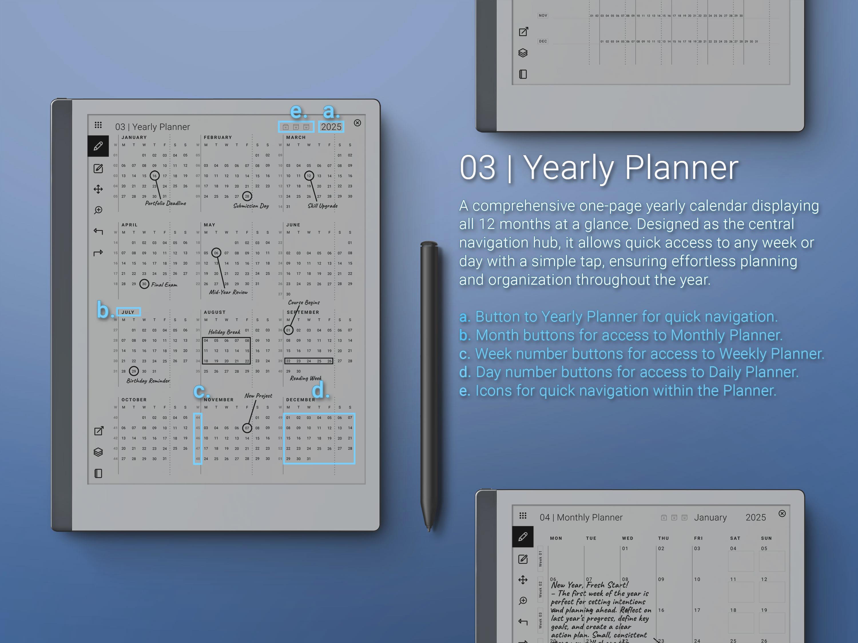Daily Digital Planner for Remarkable 2 & Paper Pro - Etsy