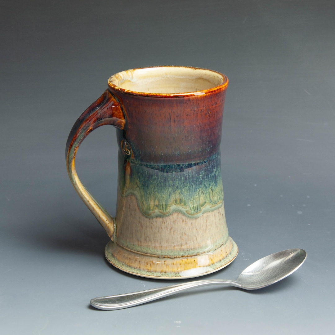 Pottery Mug Ceramic Coffee Mug Stoneware Tea Cup Approx. 16 Oz 7931 - Etsy