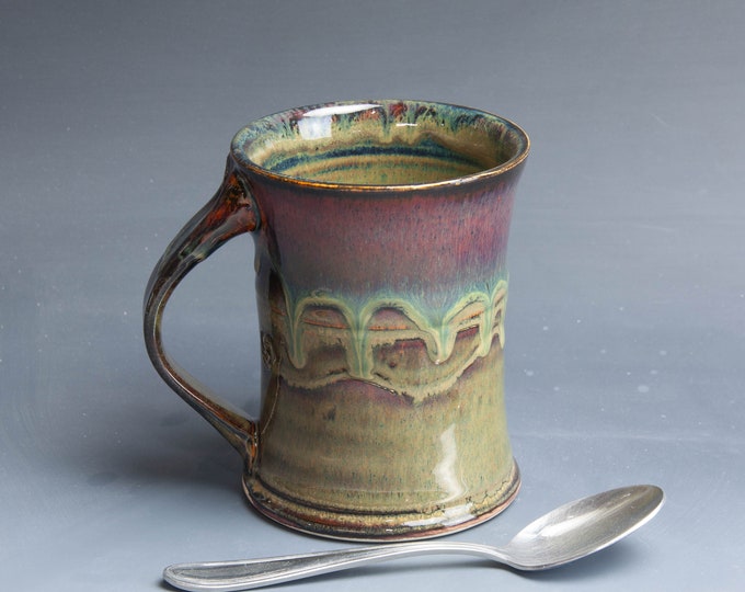 Wheel Thrown Pottery Mug, Ceramic Coffee Mug, Stoneware Tea Cup Approx ...