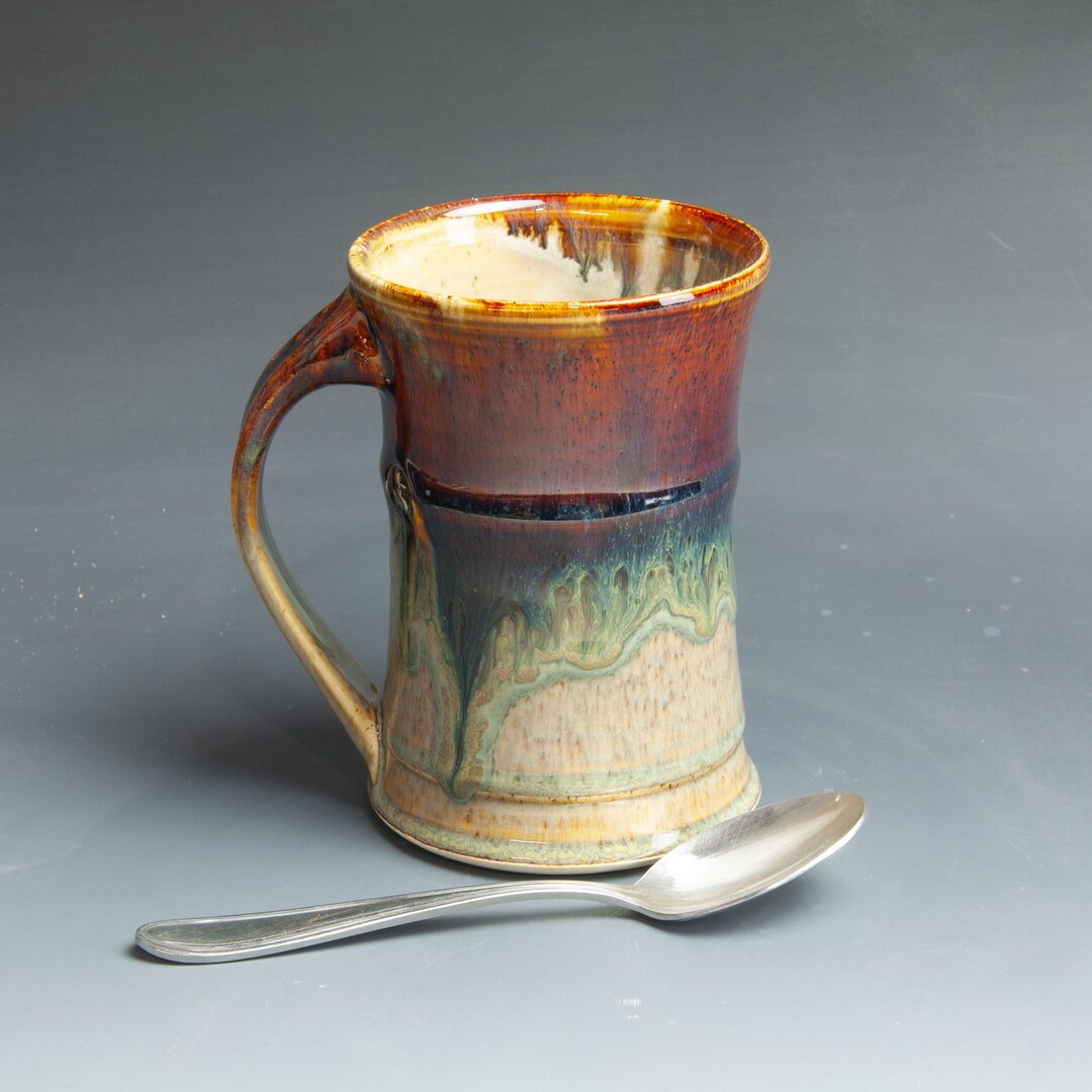 Pottery Mug Ceramic Coffee Mug Stoneware Tea Cup Approx. 16 Oz 7921 - Etsy