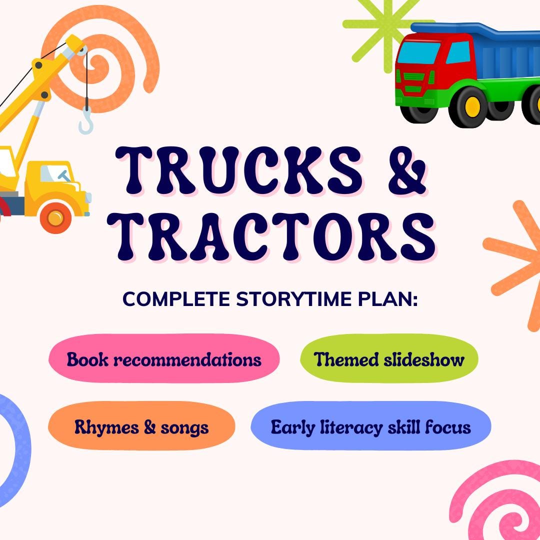 Storytime Made Easy: Trucks and Tractors - Books, Rhymes & Literacy ...