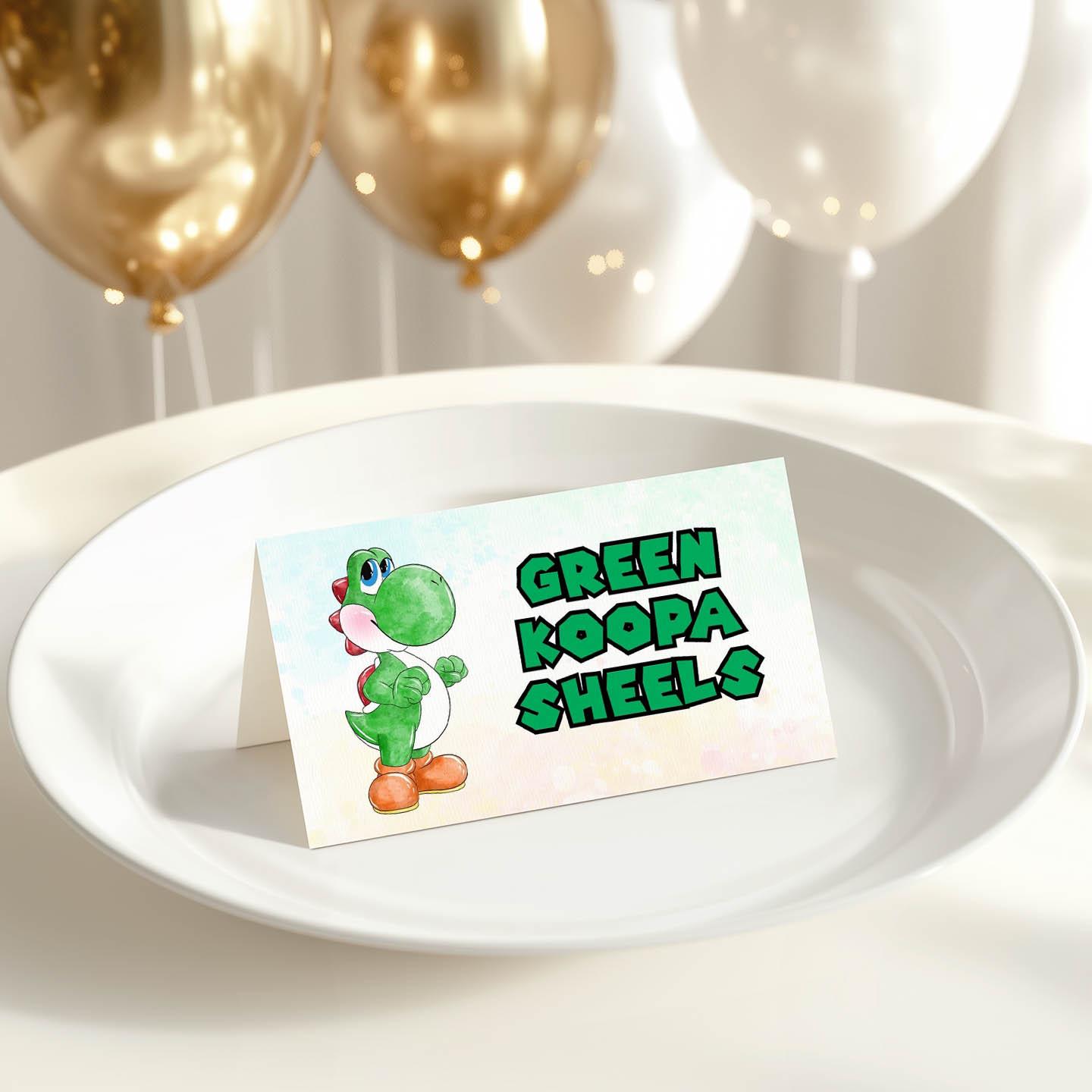 Watercolor Super Mario Party Food Label, ANY AGE Nitendo Boy Girl ...