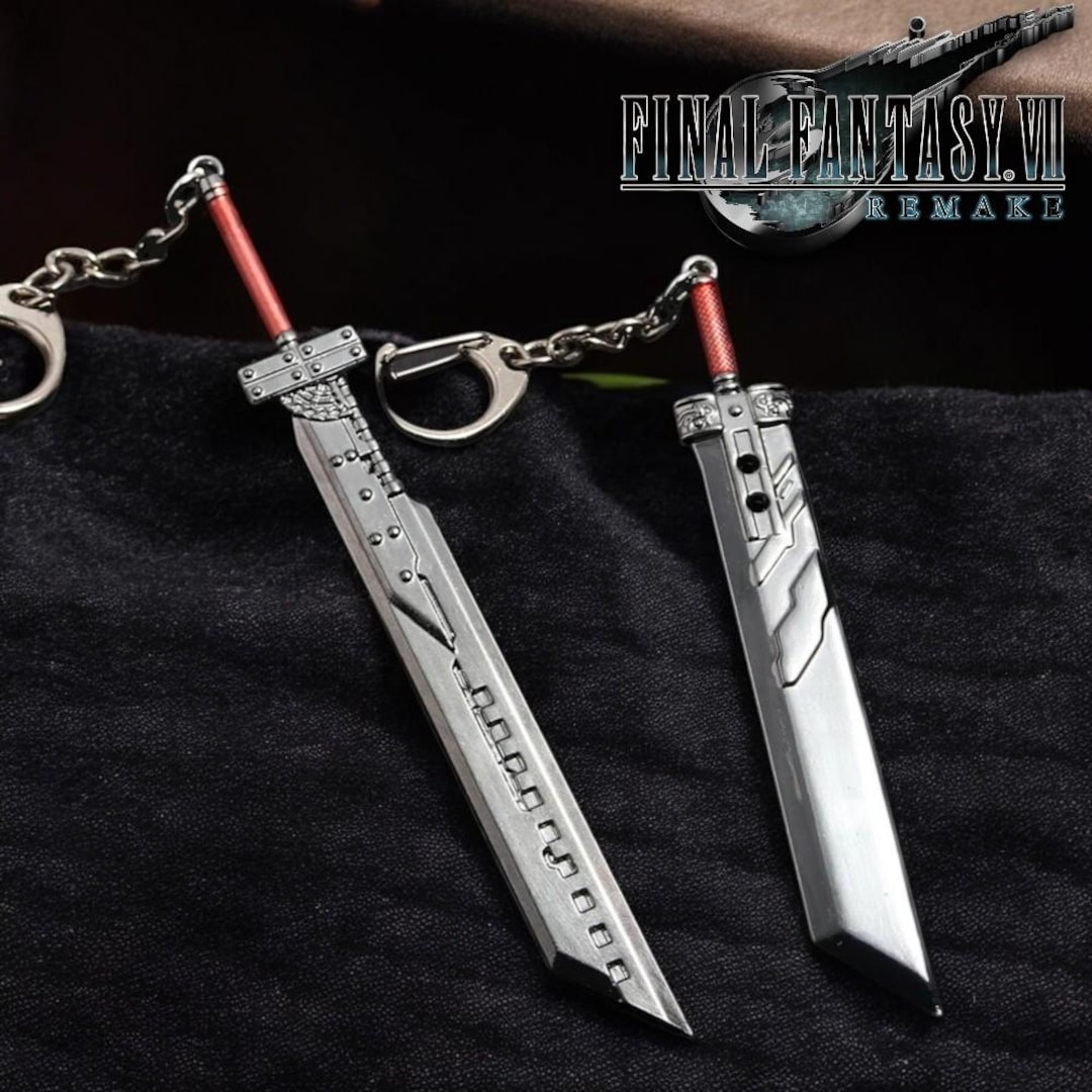Final Fantasy VII Buster Sword Keychain | Cloud Strife Metal Key Ring ...