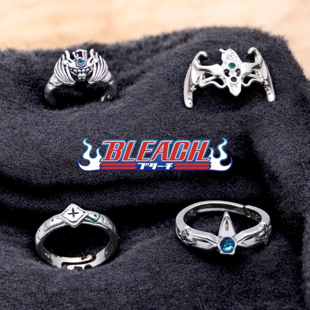 Ble4ch Anime Cosplay Rings - Hitsugaya, Ulquiorra, Grimmjow Adjustable ...