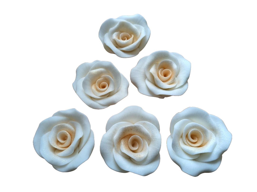 Gold Dust Edible Sugar Roses -cake Decoration, Cupcake Toppers - Etsy