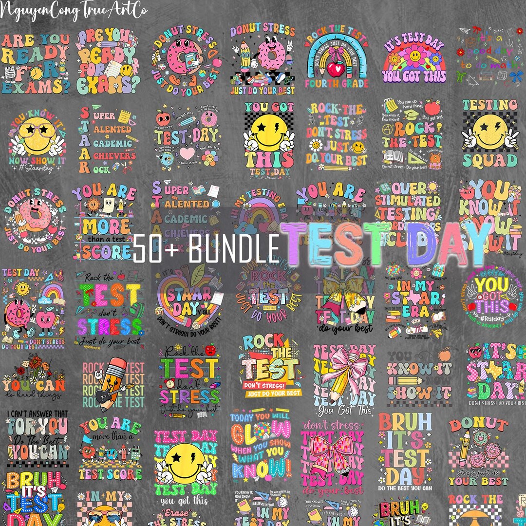 50+ Test Day Png Bundle, Testing Day Sublimation, State Testing Png ...