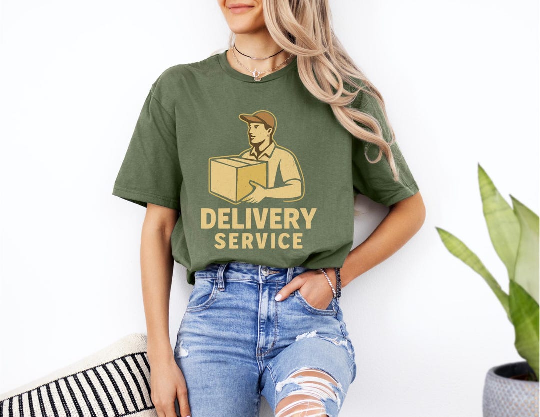 Vintage Delivery Driver Shirt, Funny Courier Gift Tee, Delivery Service ...