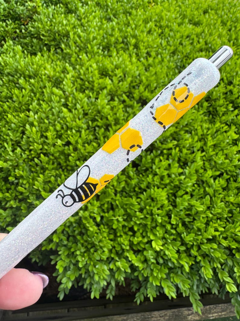 Glitter Bee Pen, Daisy Kawaii Pen - Etsy