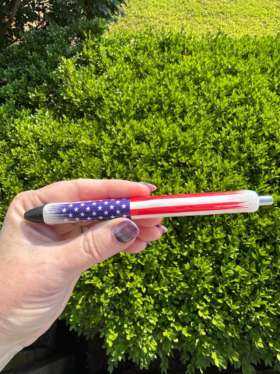 Flag Gel Pen, Patriotic Glitter Stars and Stripes Pen - Etsy