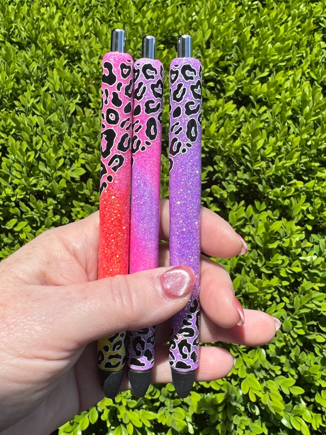 Glitter Gel Pens, Leopard Print Pen, Journaling Pen - Etsy