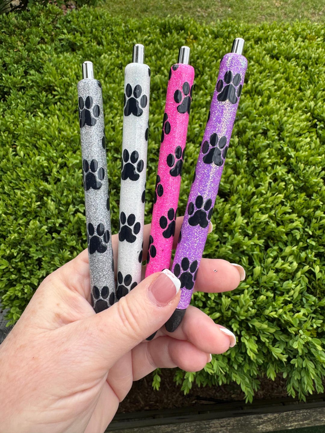 Glitter Paw Print Pen - Dog Lover Gift, Dog Glitter Pen - Etsy