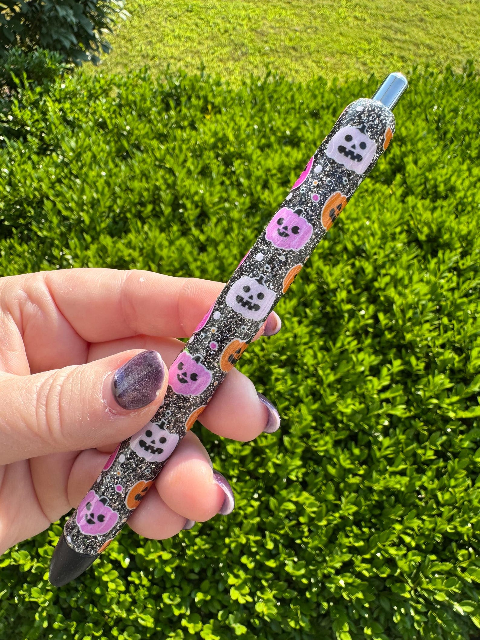 Halloween Pen, Ink Joy Pens, Pumpkin Halloween Pens, Resin Pen, Glitter ...