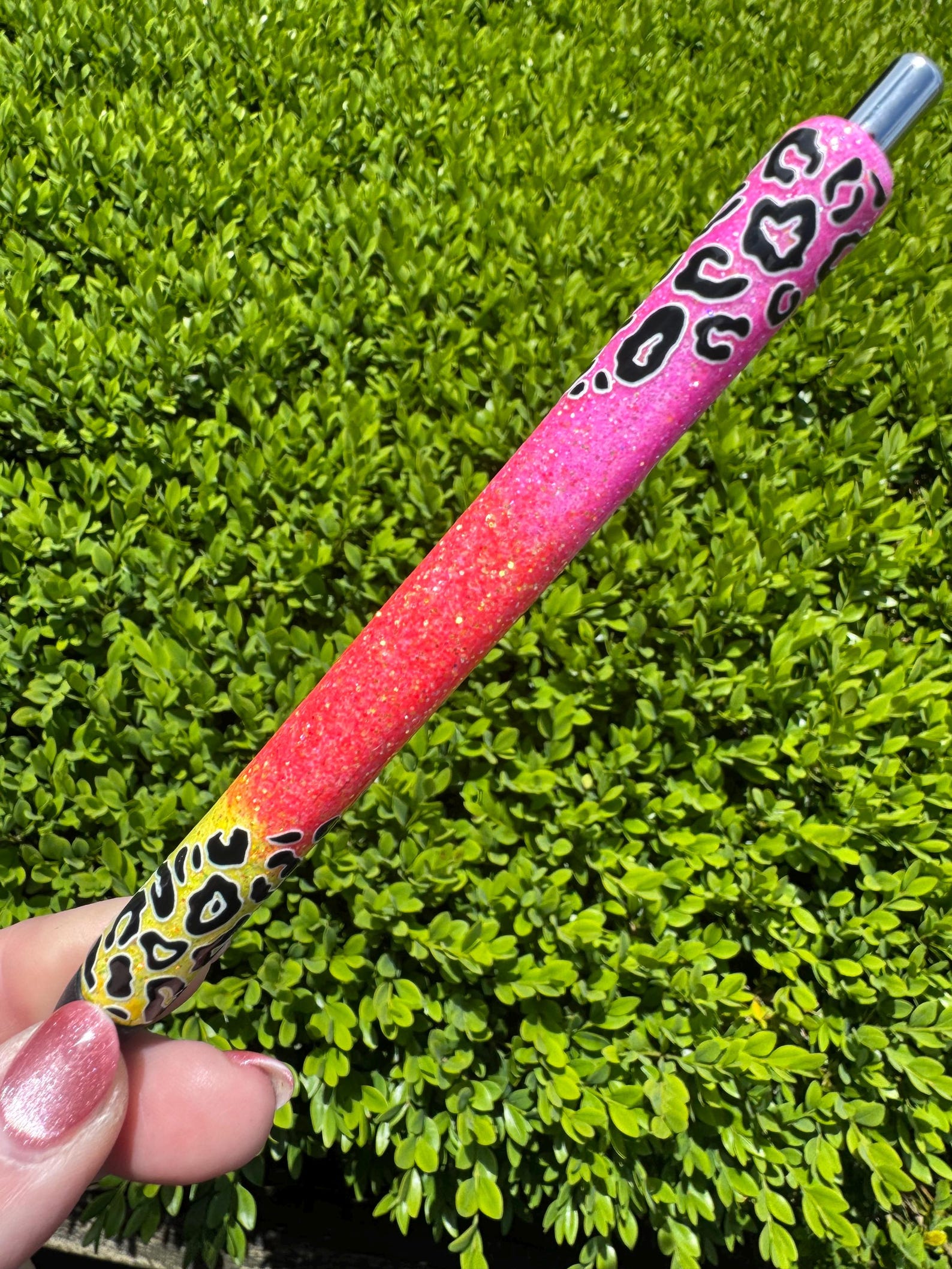 Leopard Print Glitter Pens, Animal Print Pens, Resin Ink Joy Pens ...