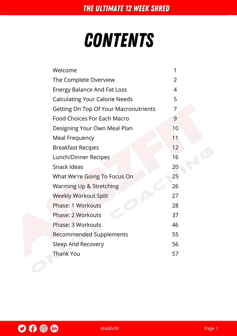 The Ultimate 12 Week Shred Workout Guide - Men's Edition - Etsy