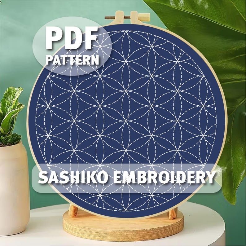 Sashiko Embroidery Patterns | Japanese Geometric & Floral Designs PDF ...