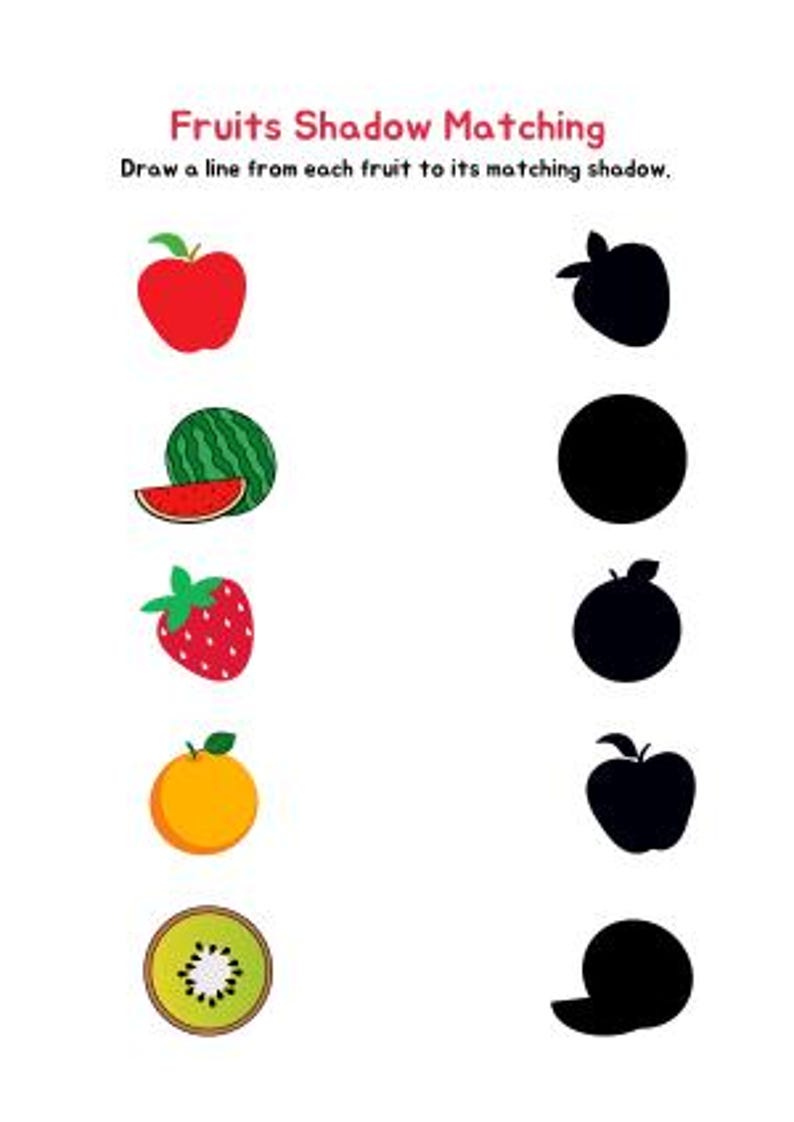 Printable Matching Worksheets, Match the Picture, Kindergarten ...