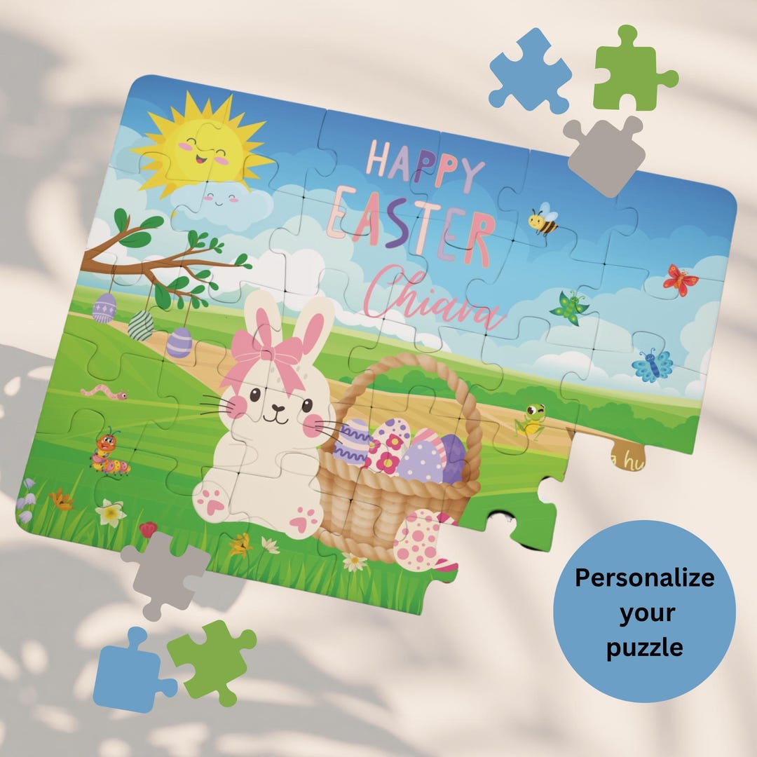 Easter Jigsaw Puzzle Kids | Easter Name Puzzle | Jigsaw Puzzle ...