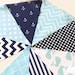 Nautical Baby Shower Banner, Bunting, Fabric Pennant Flags Navy, Light ...