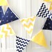 Nautical Banner Bunting Fabric Pennant Flags Navy Blue | Etsy