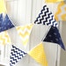 Nautical Banner Bunting Fabric Pennant Flags Navy Blue | Etsy