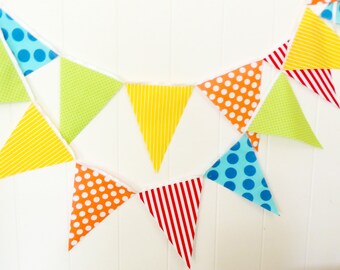 Candy Land Bunting Rainbow Banner Fabric Pennant Flag | Etsy