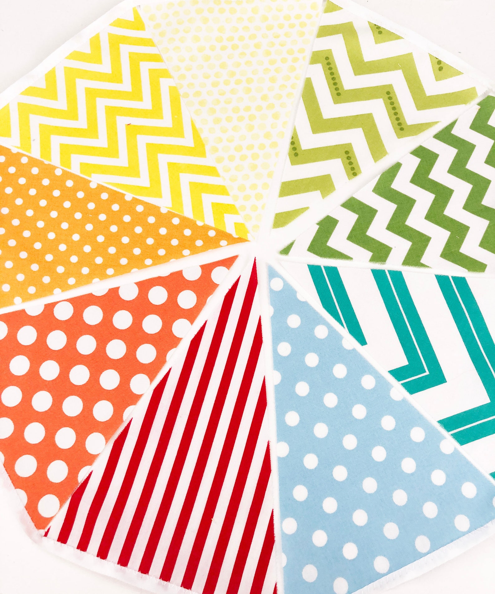 Rainbow Colored Bunting, Rainbow Banner, Fabric Pennant Flag Garland ...