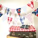 Picnic Gingham Banner Bunting Fabric Pennant Floral Garland - Etsy