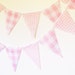 Blue Gingham Party Banner, Bunting, Pennant Flags, Vintage Style ...