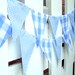 Blue Gingham Party Banner Bunting Pennant Flags Vintage - Etsy