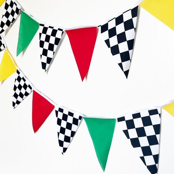 Black and White Checkered Garland - Etsy