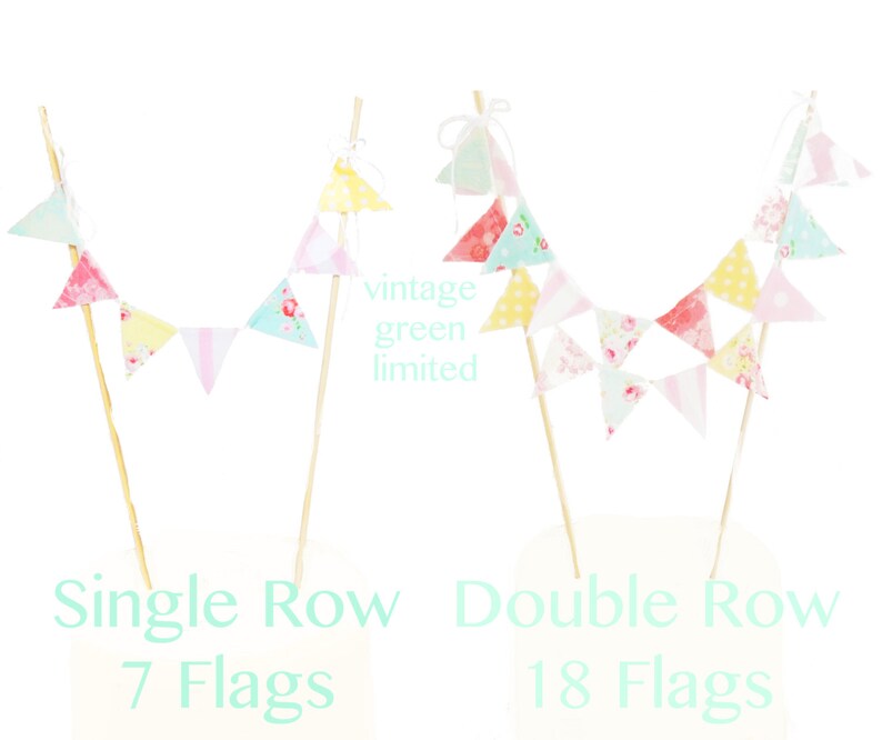 Birthday Party Cake Topper Banner Fabric Pennant Flag Gingham - Etsy