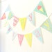 Gingham Banner, Bunting, Fabric Pennant Garland Flags, Baby Shower ...