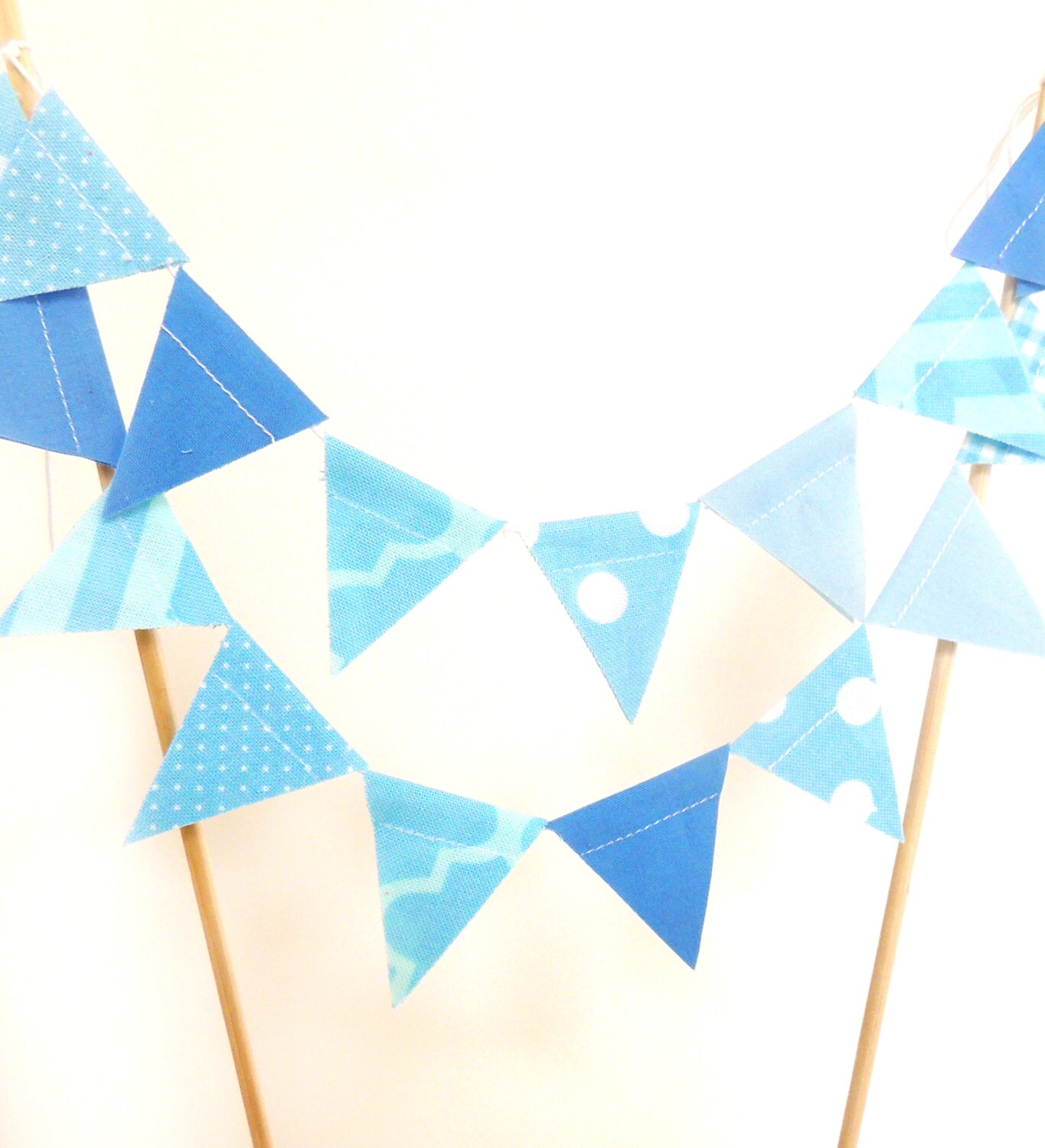 Cake Topper Banner, Party Cake Bunting, Fabric Pennant Flags, Wedding ...
