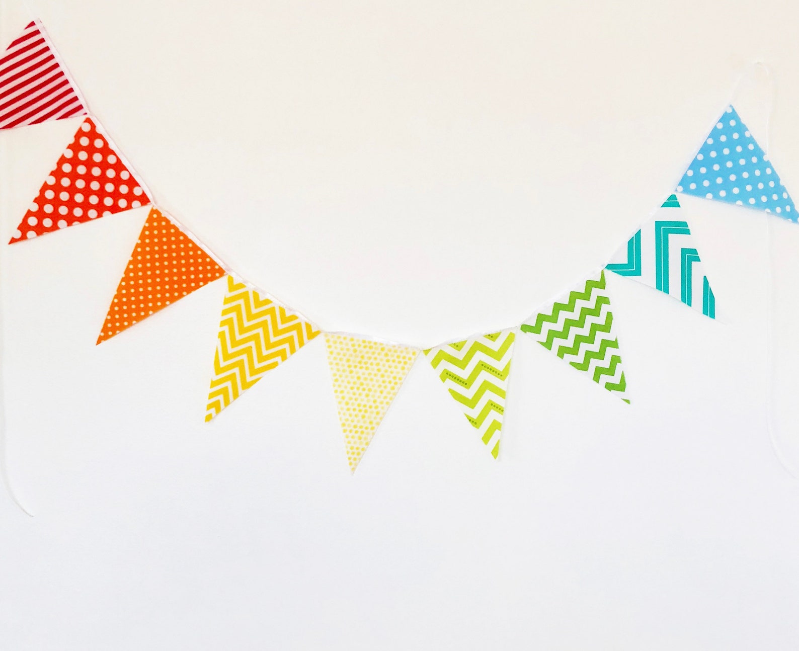 Rainbow Colored Bunting, Rainbow Banner, Fabric Pennant Flag Garland ...