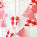 Gingham Banner, Bunting, Fabric Pennant Garland Flags, Baby Shower ...