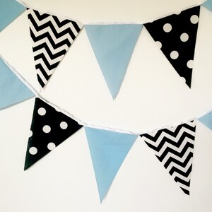 Garland Bunting Banner Pennant Fabric Flags, Chevron, Polka Dots Solid ...