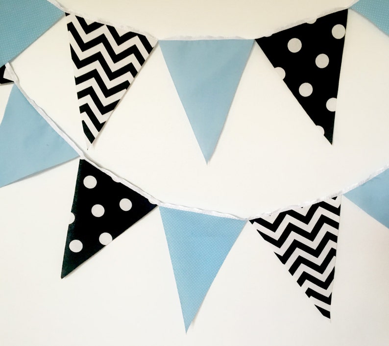 Garland Bunting Banner Pennant Fabric Flags Chevron Polka | Etsy