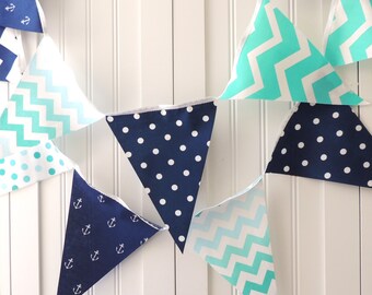 Gingham Banner Bunting Fabric Pennant Garland Flags Baby - Etsy