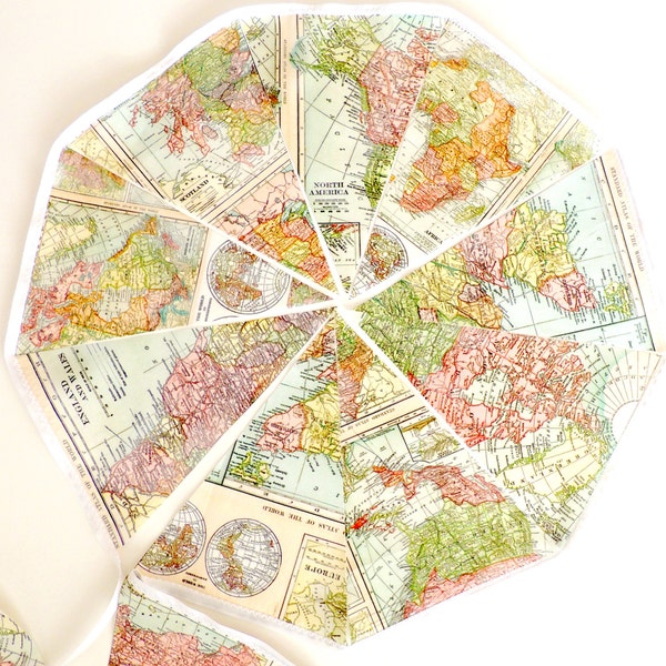 Map Fabric - Etsy