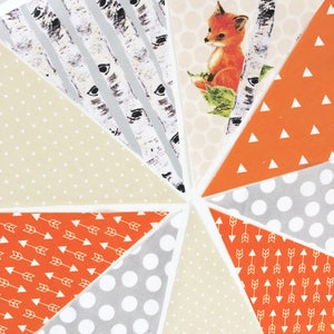Fox Banner Woodland Garland, Arrow Pennant Flags, Fox Nursery Decor ...